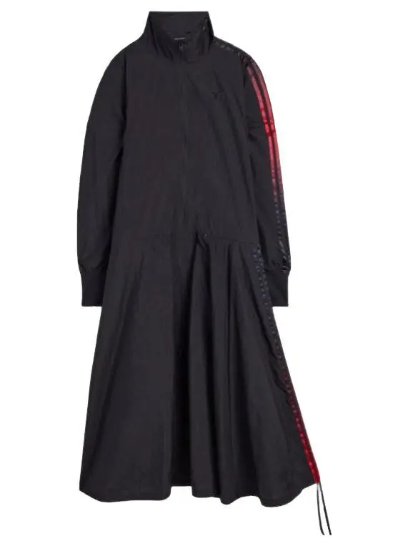 Y3 Logo-print Zip-fastening Midi Dress - Black