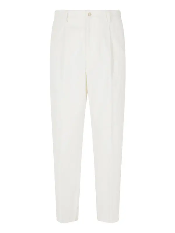 Eleventy Belted Casual Pants - White