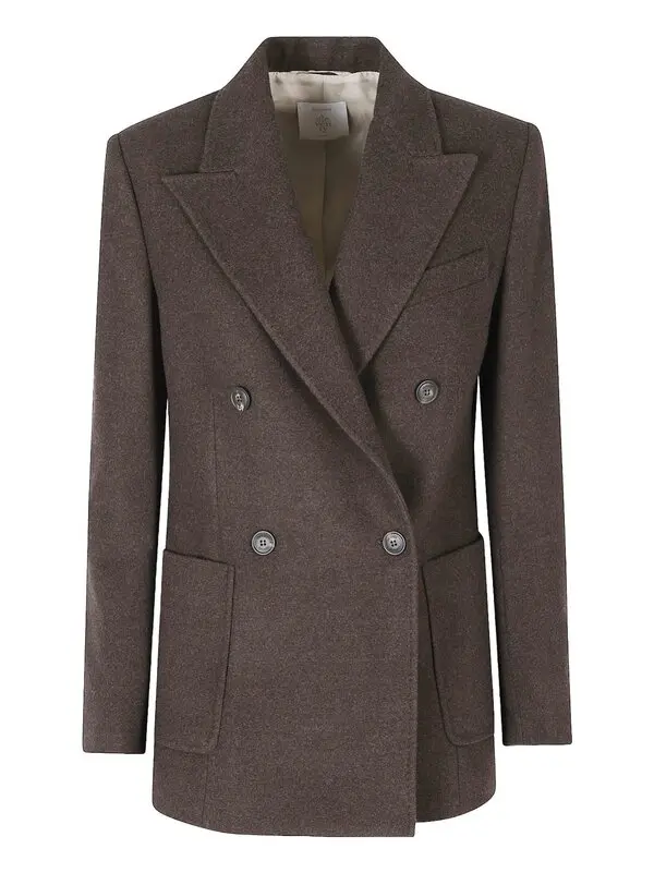 Eleventy Double-breasted Suit Jacket - Moro