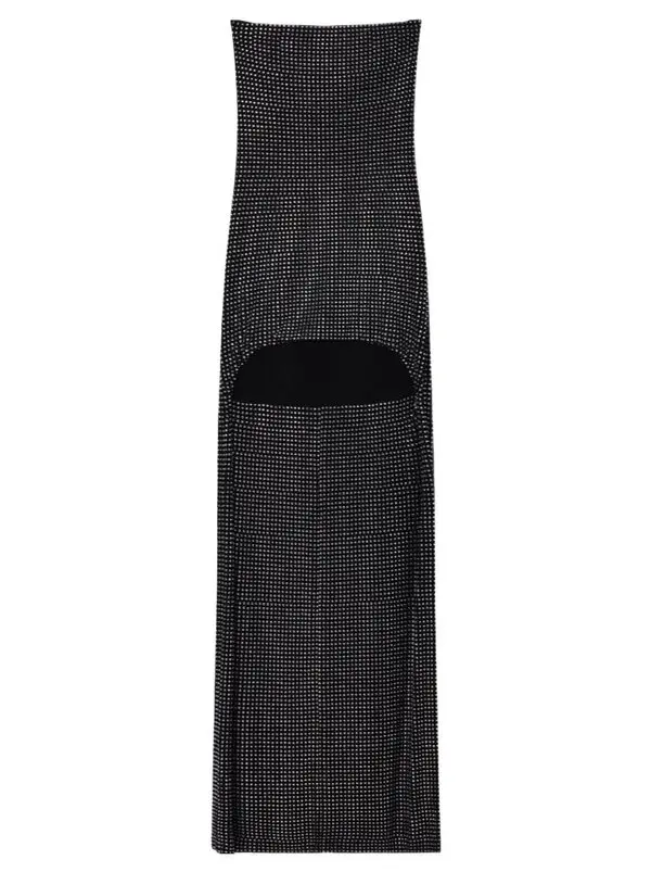 Alexander Wang Embellished Strapless High-low Asymmetric Dress - Black