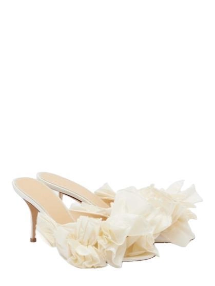 Magda Butrym Floral Appliqué High-heeled Sandals - White