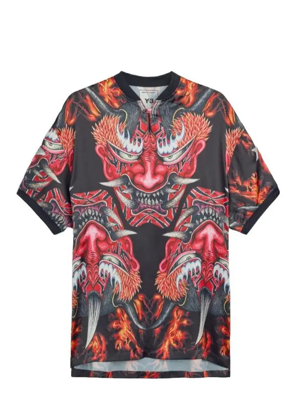 Y3 Graphic-print Short-sleeve Top - Multicolor
