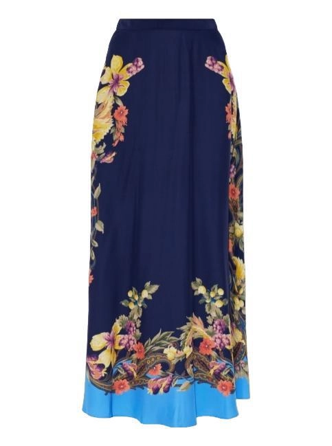 Etro Printed Maxi Skirt - Blue