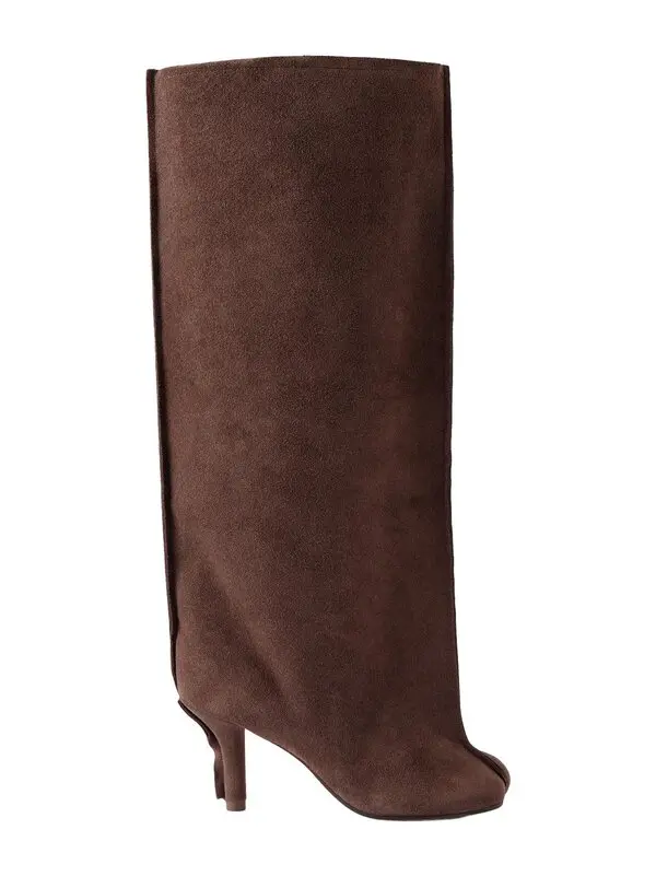 MAISON MARGIELA Suede Knee-high Boots - Brown