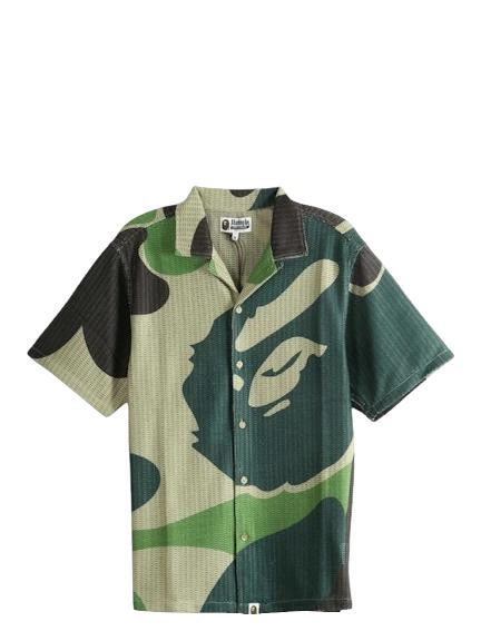 A BATHING APE Mega Abc Camo Mesh Shirt - Green
