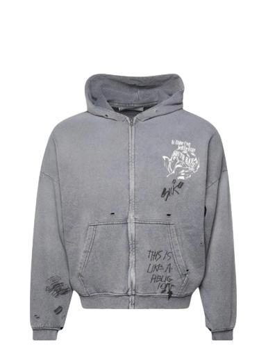 PALY HOLLYWOOD Carrying The Message Zip Hoodie - Gray