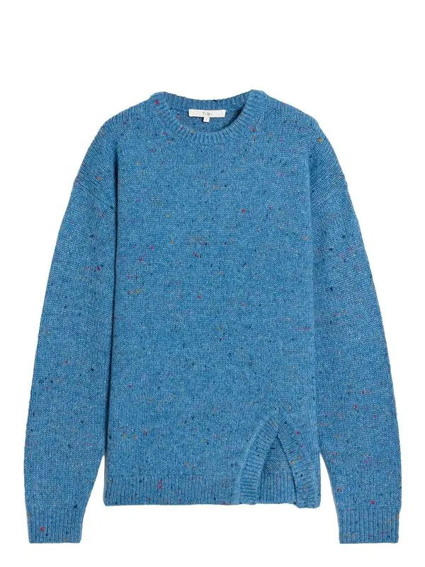 Tibi Donegal Knitted Sweater - Blue