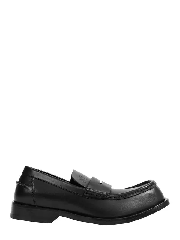 Loewe Bobine Loafers In Shiny Calfskin - Black