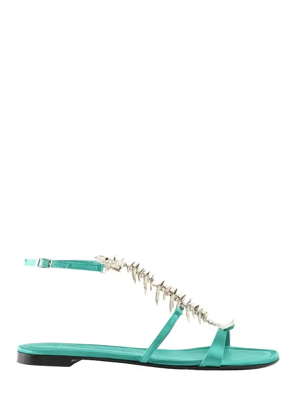 GIUSEPPE ZANOTTI Slim 2.0 Flat Sandals - Green