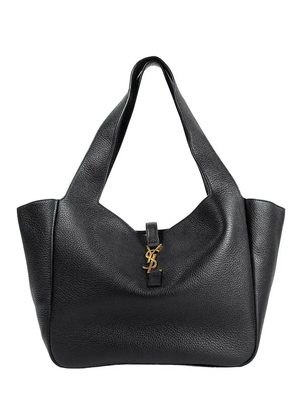 Saint Laurent Le 5 À 7 Tote Bag In Grained Leather - Black