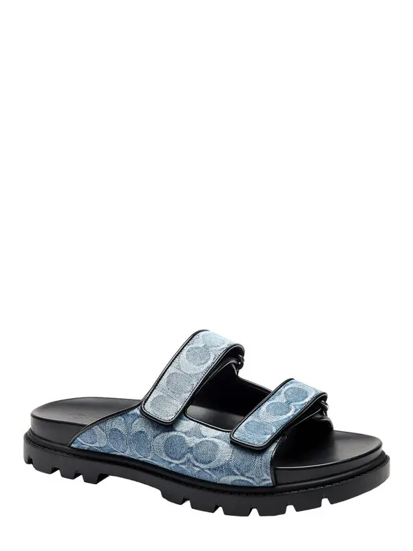 COACH OUTLET Coach Double Banded Sandal In Signature Denim - Denim Blue