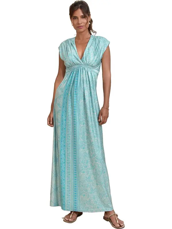 CHIC BY LIRETTE Guna Kimono Maxi Dress - Blue
