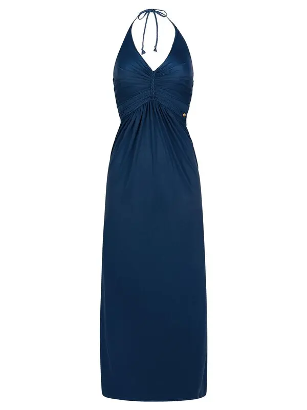CHIC BY LIRETTE Halterneck Maxi Dress - Blue