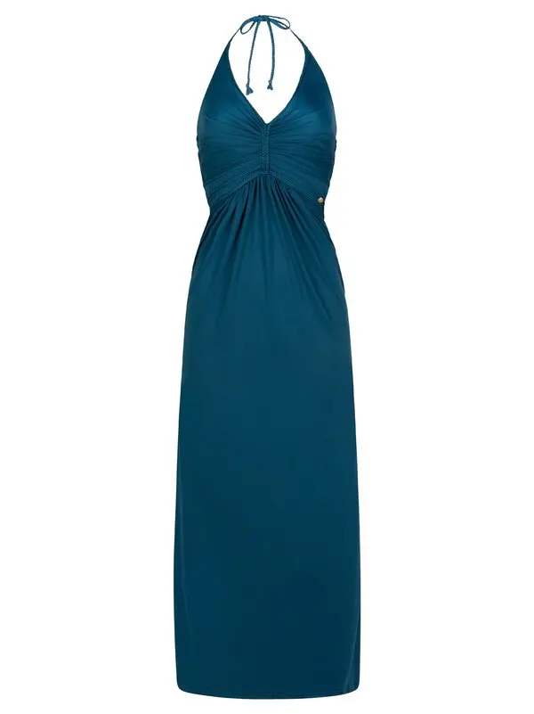 CHIC BY LIRETTE Halterneck Maxi Dress - Blue