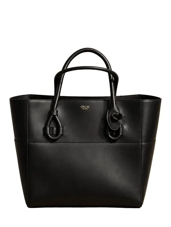 CALLAS MILANO Gina Leather Tote Bag - Black