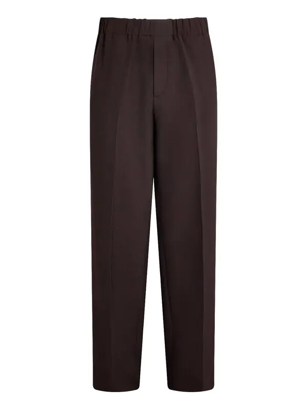 Sandro Jersey Wide-leg Trousers - Brown