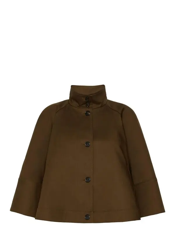 Max Mara Cotton Flared Cape - Brown