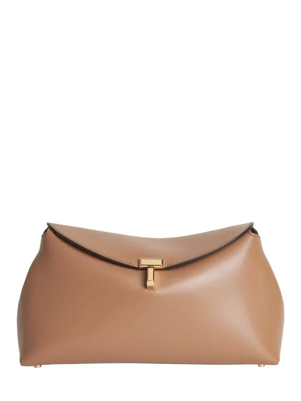 TOTEME T-lock Clutch Bag - Beige