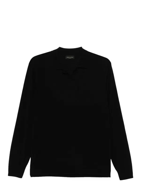 ROBERTO COLLINA Merino-wool T-shirt - Black