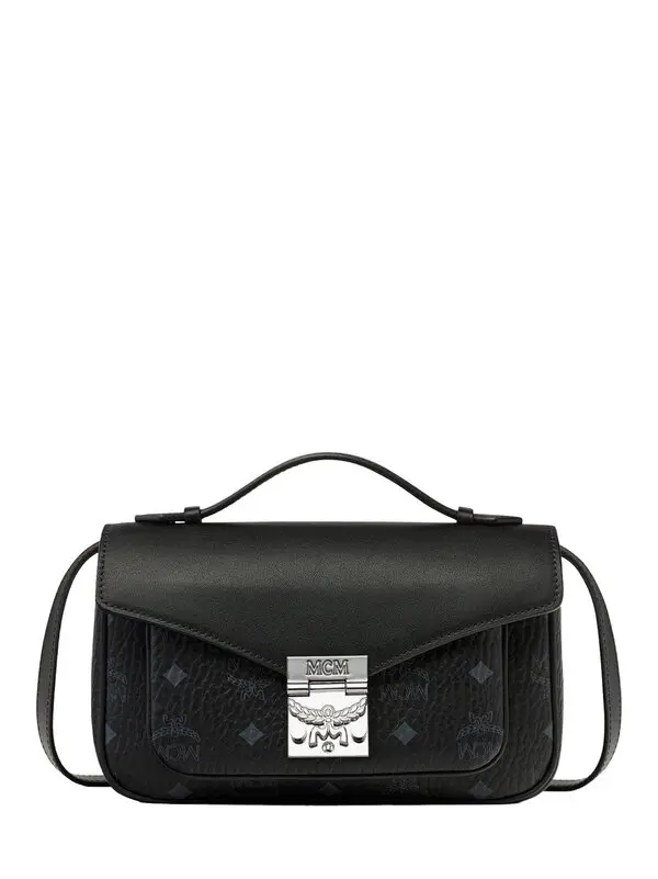 Mcm Tracy Visetos Cross Body Bag - Black