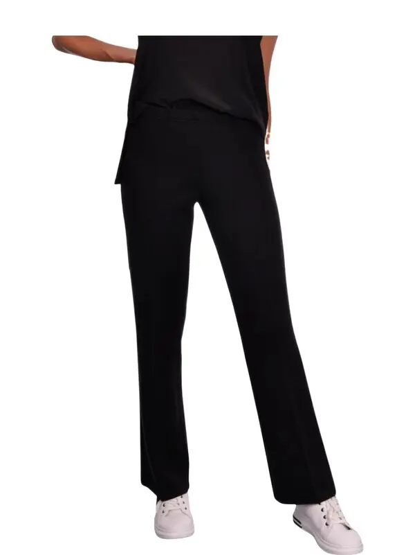 GRAN SASSO Flared Casual Pants - Black