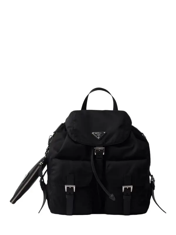 Prada Re-nylon Triangle-logo Backpack - Black