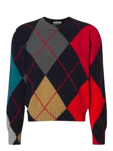 J.W.ANDERSON Argyle Knit Sweater - Black
