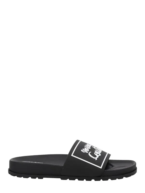 Versace Slide Sandals - Black
