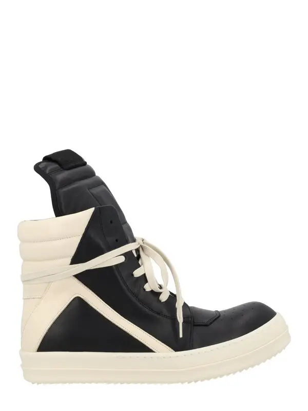 Rick Owens Geobasket High Top Sneakers - Black