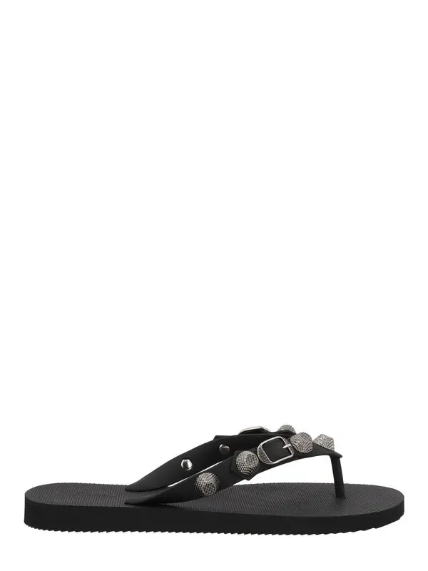 Balenciaga Cagole Thong Sandals - Black