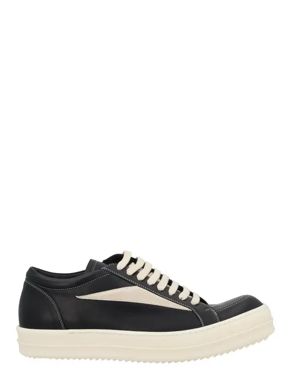 Rick Owens Leather Sneakers - Black