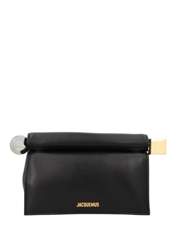Jacquemus La Pochette Rond Carr Clutch - Black