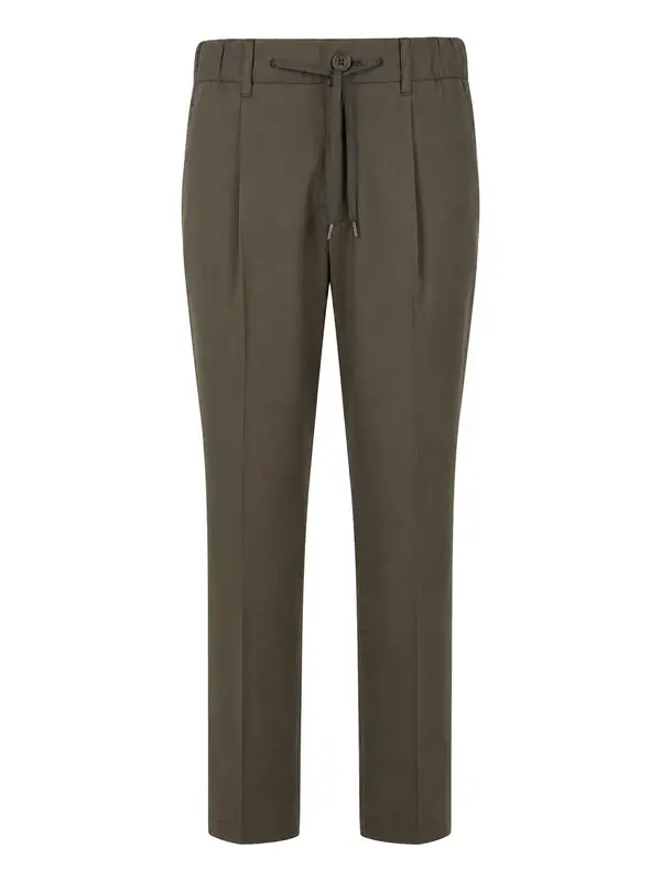 Herno Tailored Cotton Trousers - Green