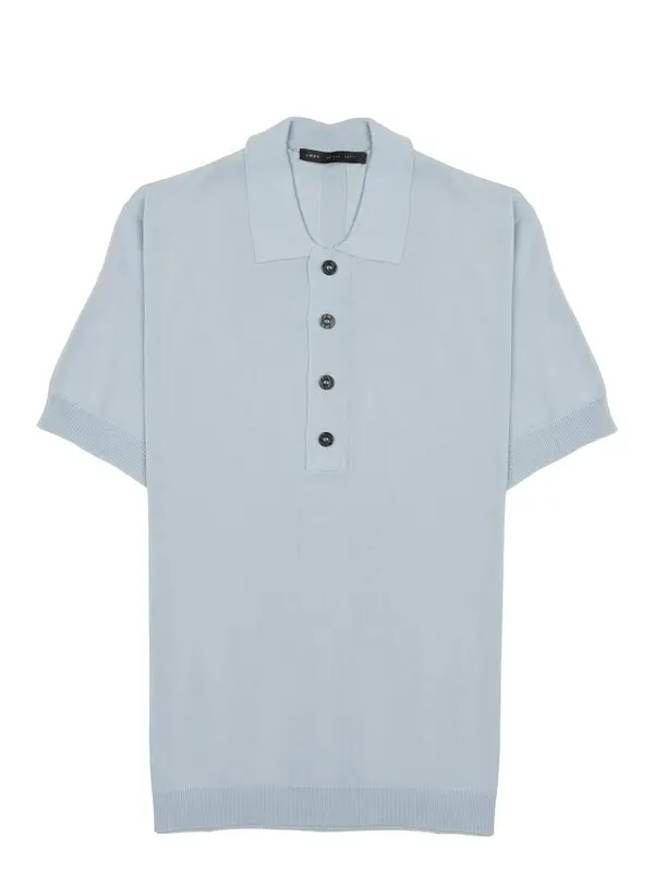LOW BRAND Polo "techno" In Viscosa - Azure