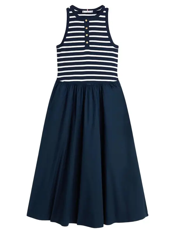 Tommy Hilfiger Striped Midi Dress - Navy
