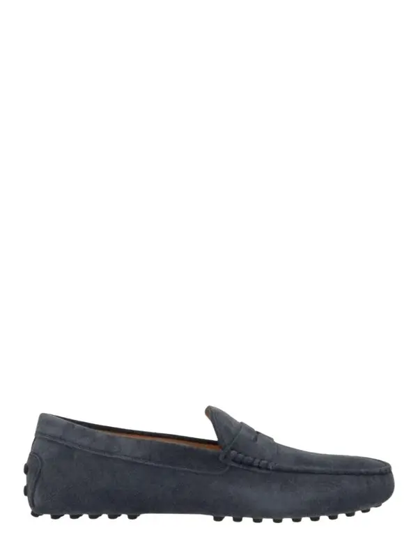 TOD`S Tod's Suede Rubber Double Sole Flats - Navy