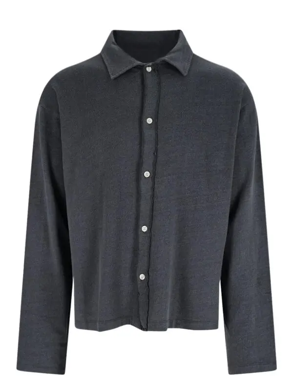 MFPEN Textured Long Sleeve Button-up Shirt - Grey