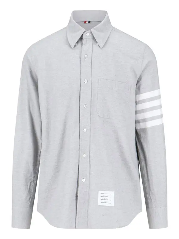 Thom Browne 100% Cotton Button-down Shirt For - Grey