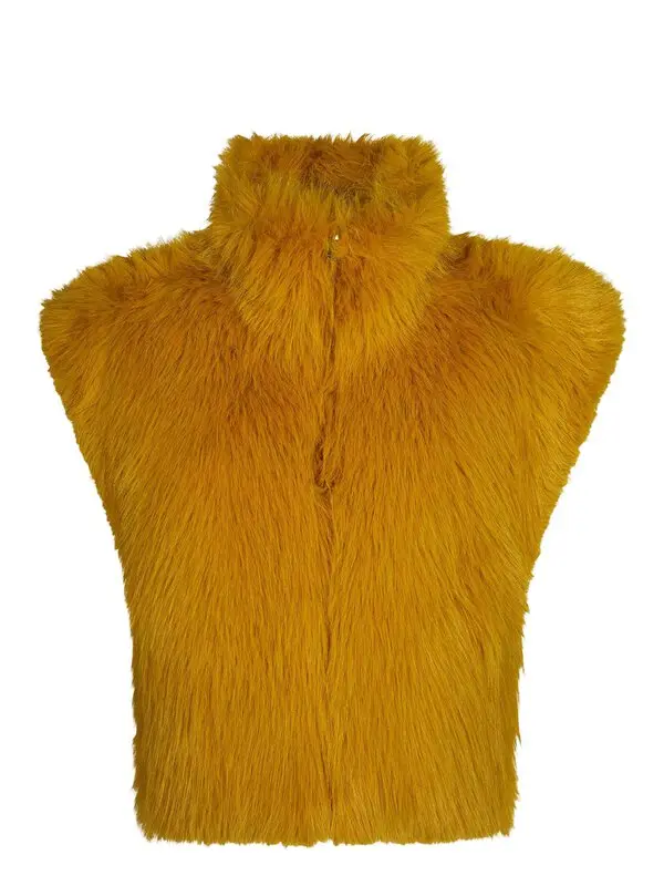 Pinko Eloro Gilet With Textured Effect - Giallo