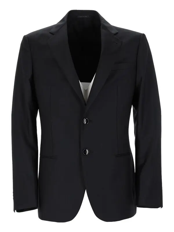 Giorgio Armani S Cashmere & Virgin Wool Suit - Black