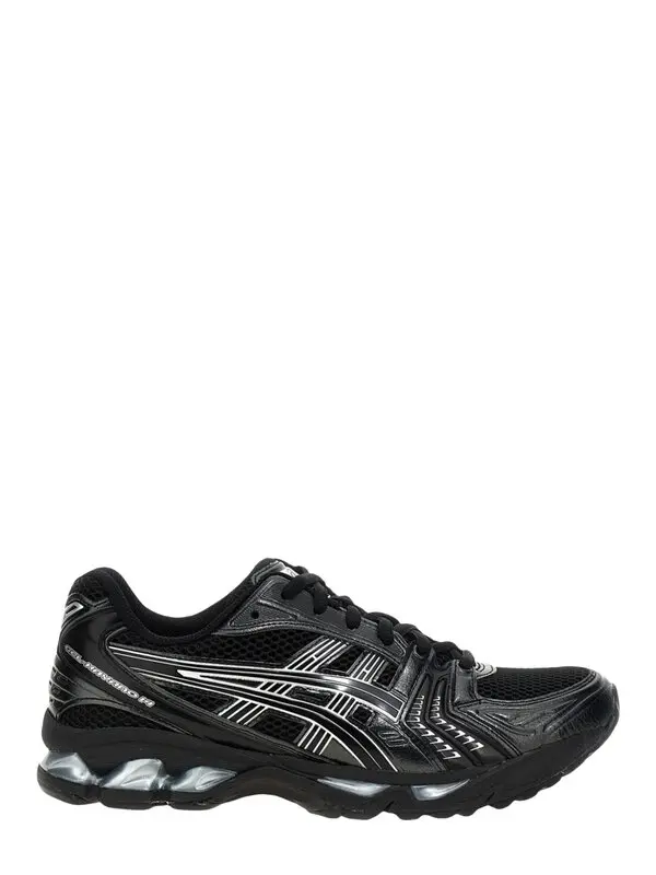 Asics Synthetic Leather Lace Up Athletic Sneakers - Silver