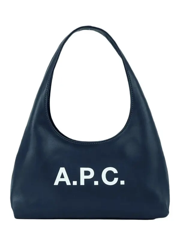 A.p.c. Magnetic Closure Hand And Shoulder Bag With Top Handles - Blu