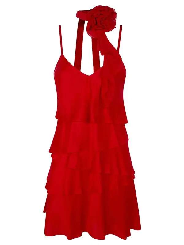 BLUGIRL Lace Maxi Dress - Red