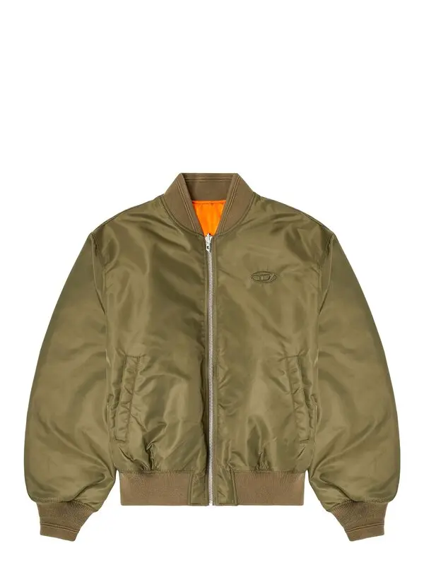 DIESEL® Reversible Zip-up Nylon Bomber Jacket - Blu