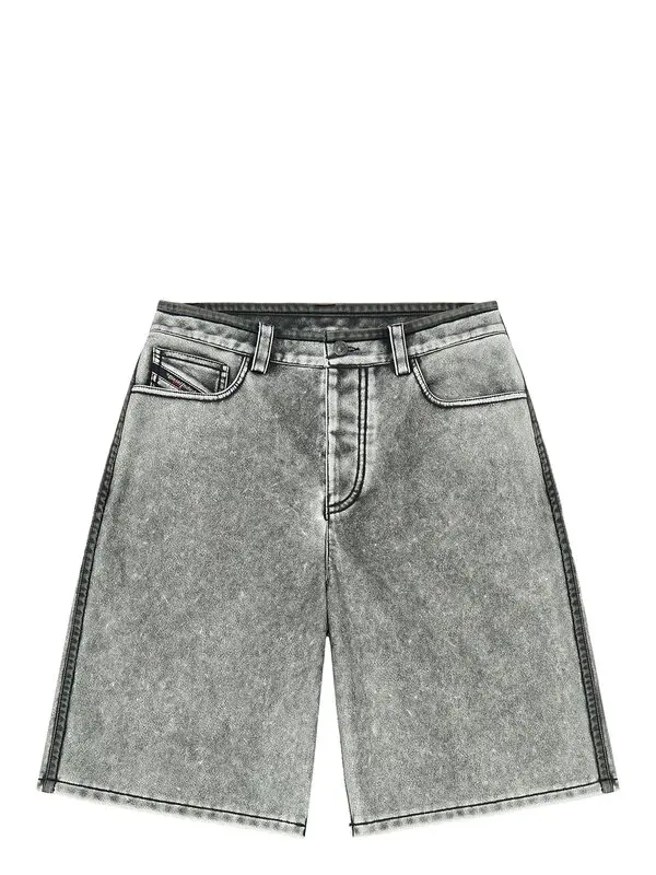 DIESEL® 5-pocket Bermuda Shorts With Faded Denim Effect - Grigio