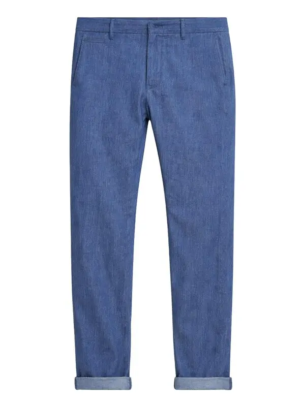 DONDUP Slim Fit Cotton Shorts - Navy