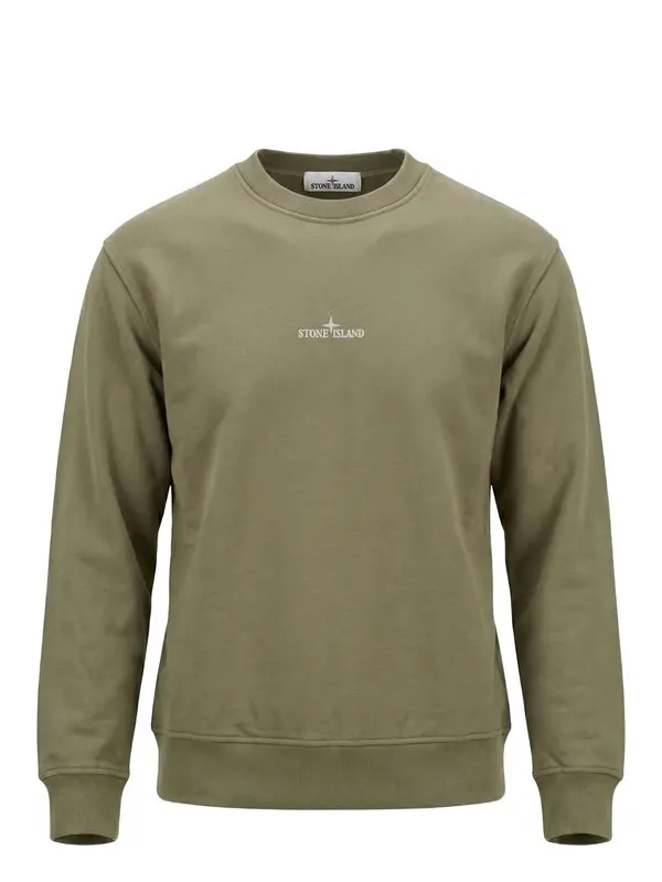 Stone Island Logo Crewneck Sweatshirt - Verde