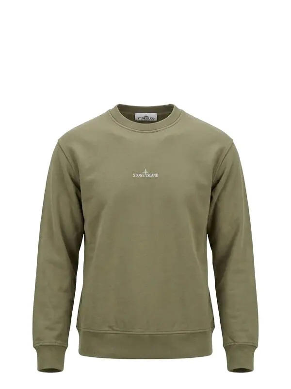 Stone Island Logo Crewneck Sweatshirt - Verde