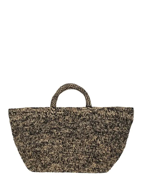 IBELIV Raffia And Cow Leather Handbag - Multicolor