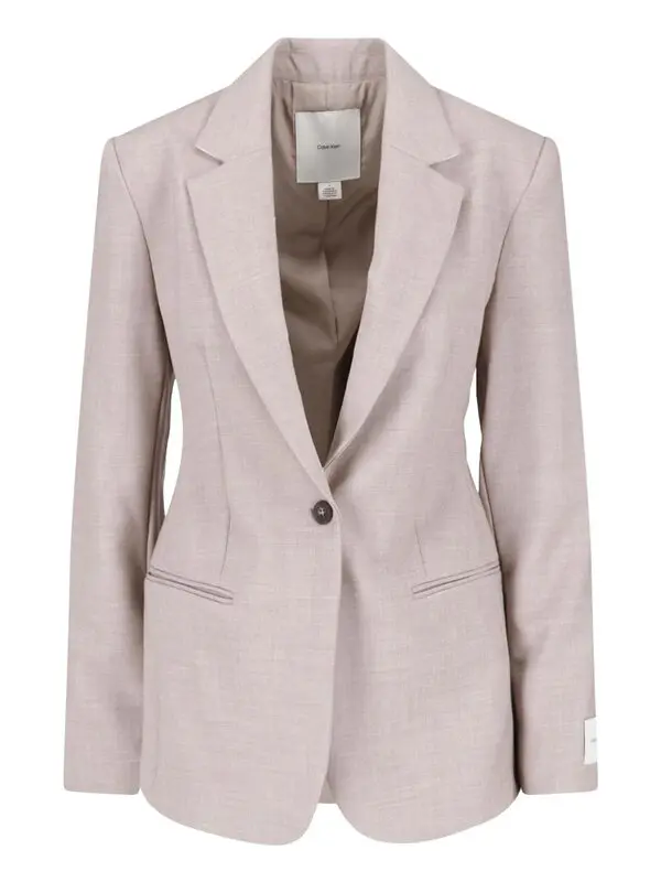 Calvin Klein Stretch Knit Jacket - Beige